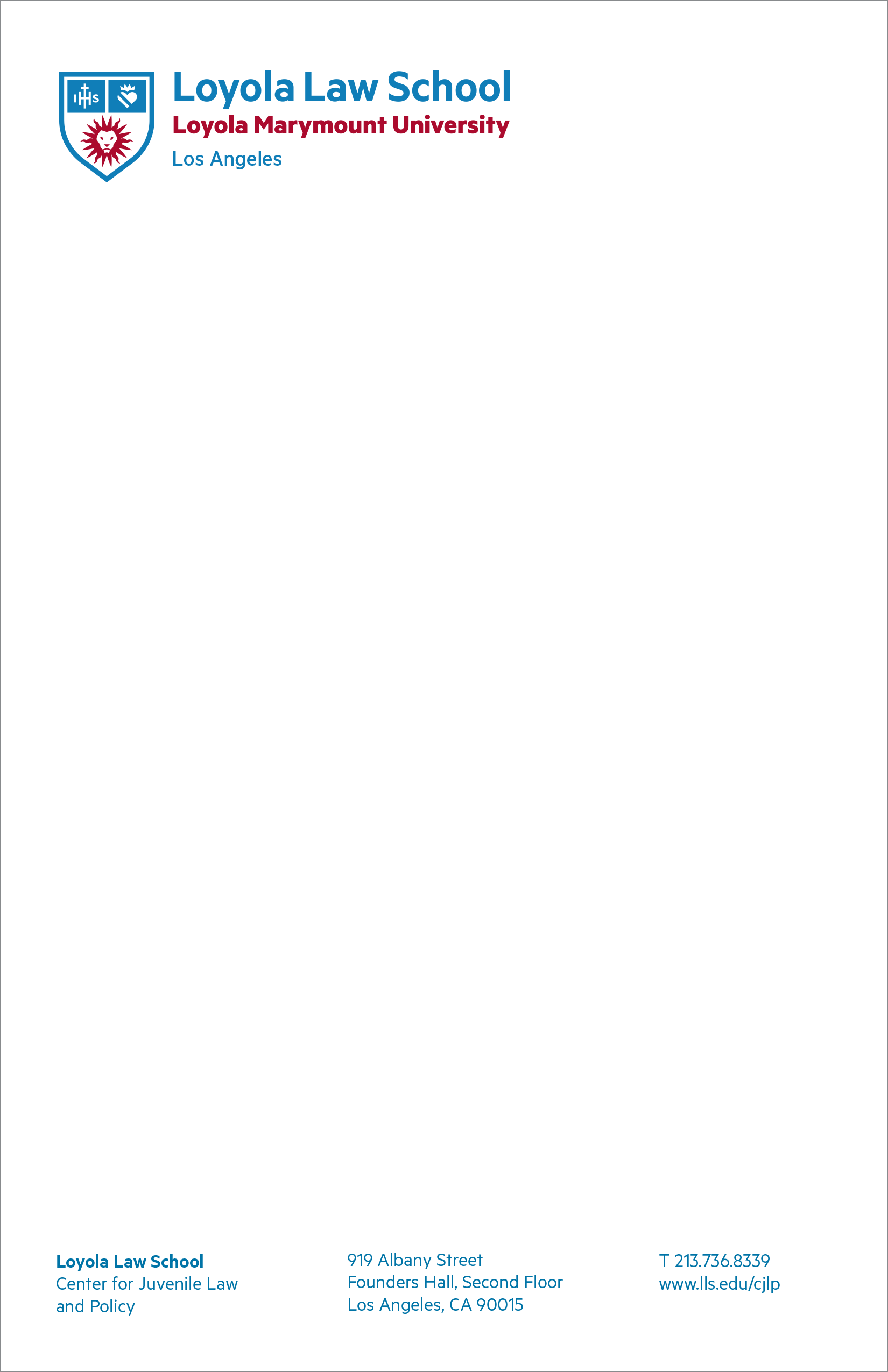 Print Stationery - Loyola Marymount University